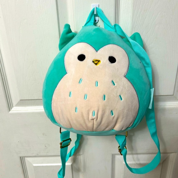 Squishmallows | Other | Squishmallow Teal Owl Bag With Zipper Pocket ...